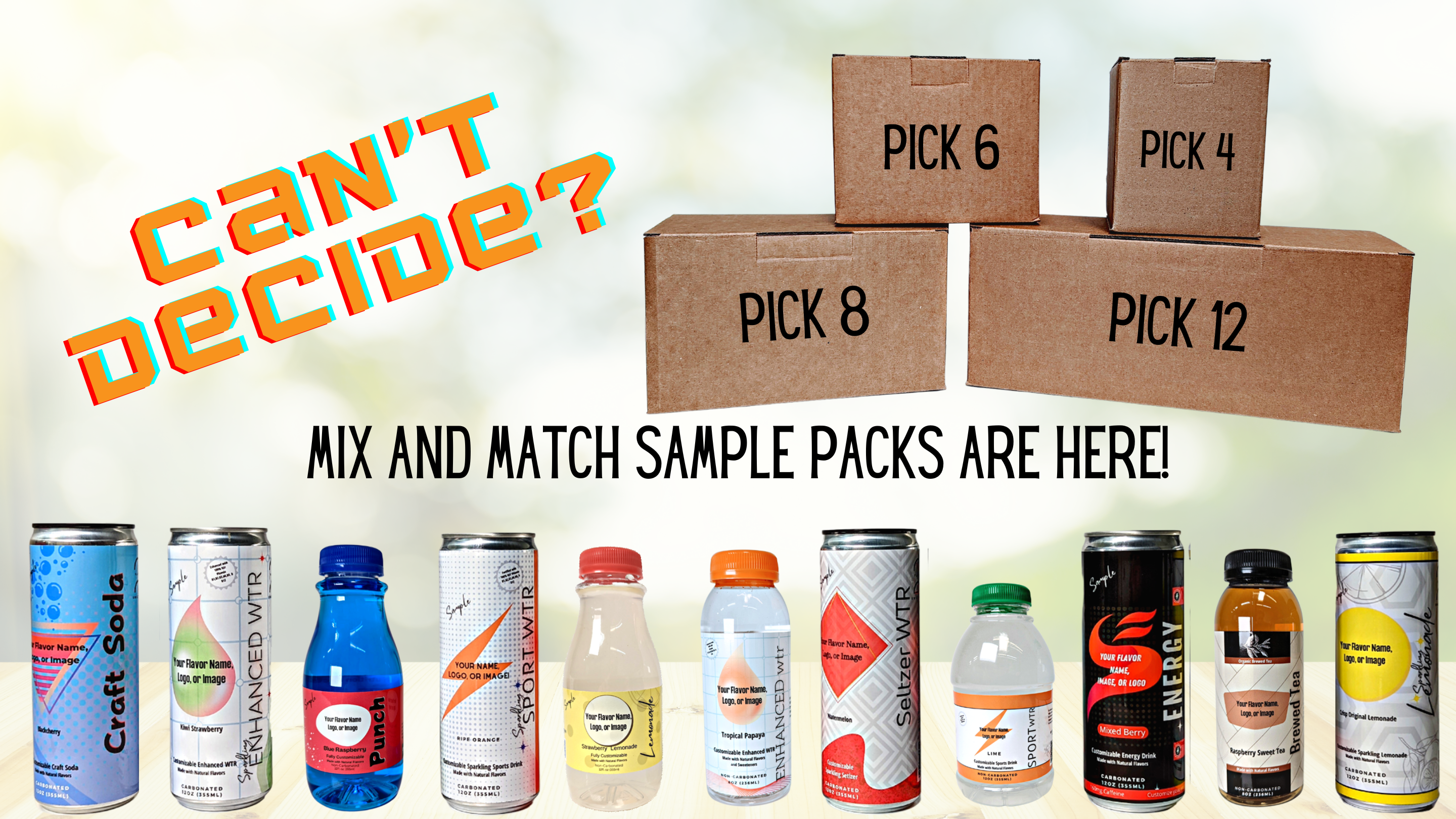 Customizable Drinks - Try Before You Buy - Sample Bundle – DIY Beverages